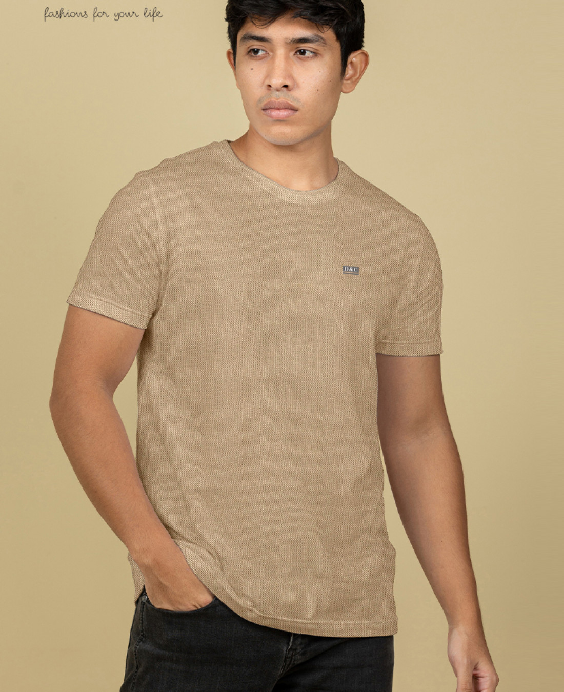 LIGHT BROWN ACTIVEWEAR T-SHIRTS